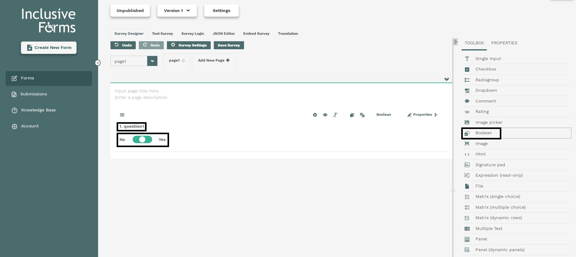Boolean – Inclusive Forms