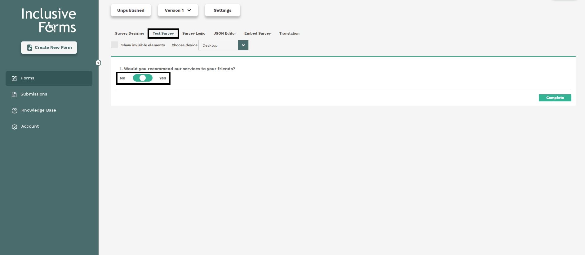 Boolean – Inclusive Forms
