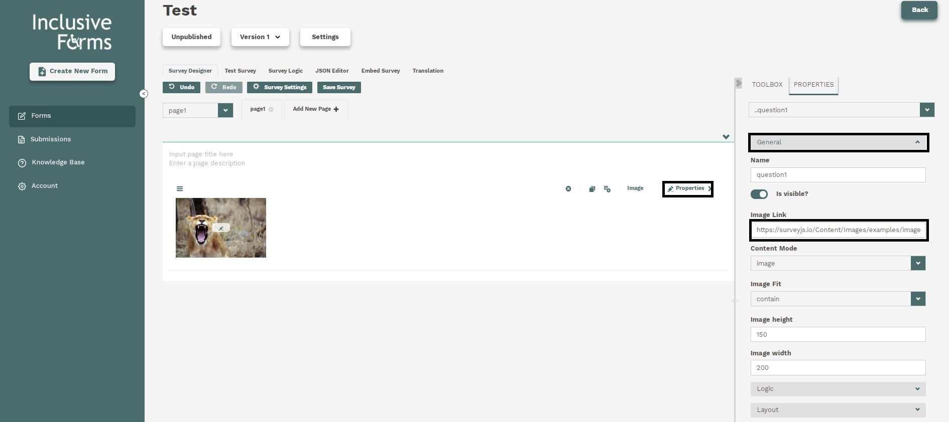 Image – Inclusive Forms