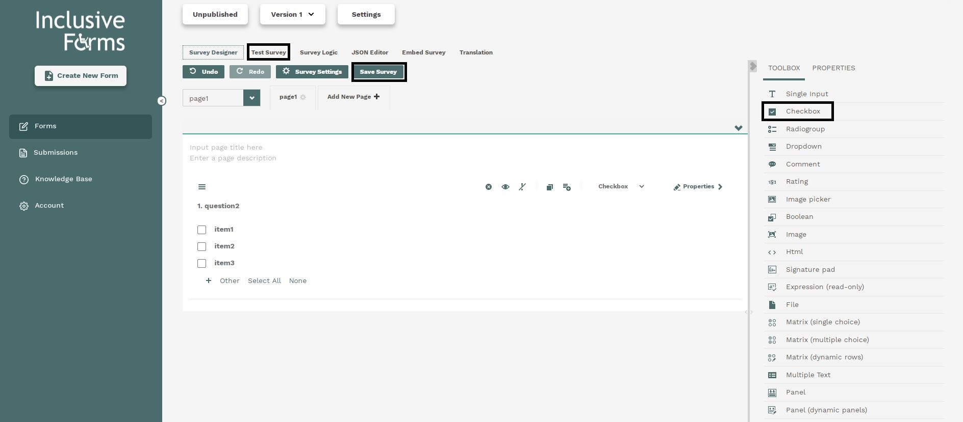 Checkbox – Inclusive Forms